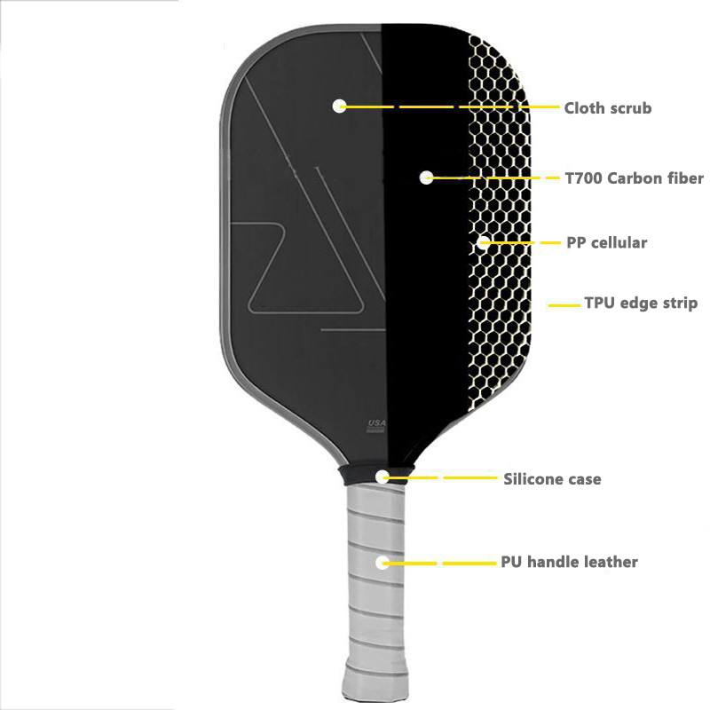 190*418*16mm Pickleball Paddle with Coarse Supertexture Surface and ...